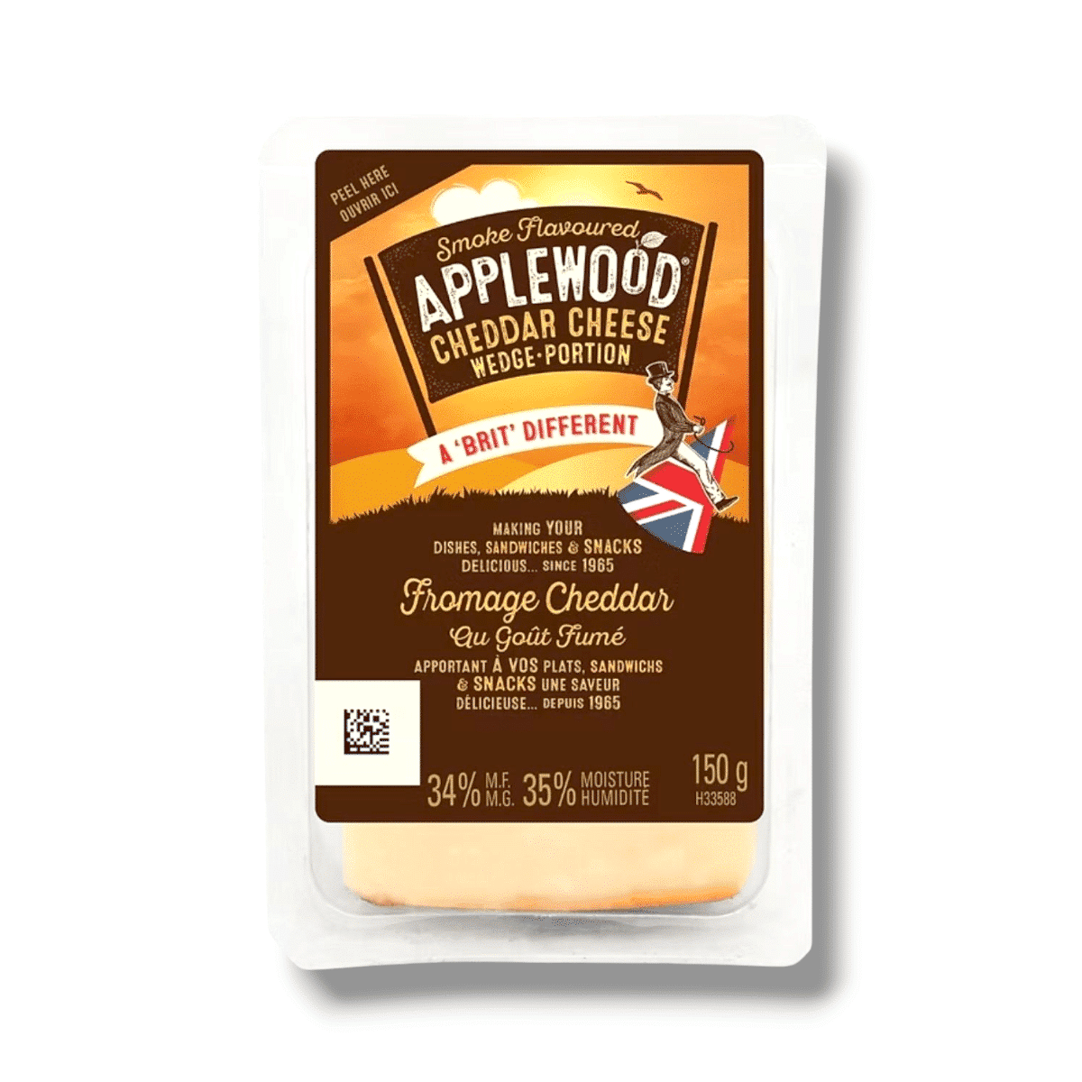 Smoke Flavoured Applewood Cheddar Cheese Wedge (150g) – Falcon ...